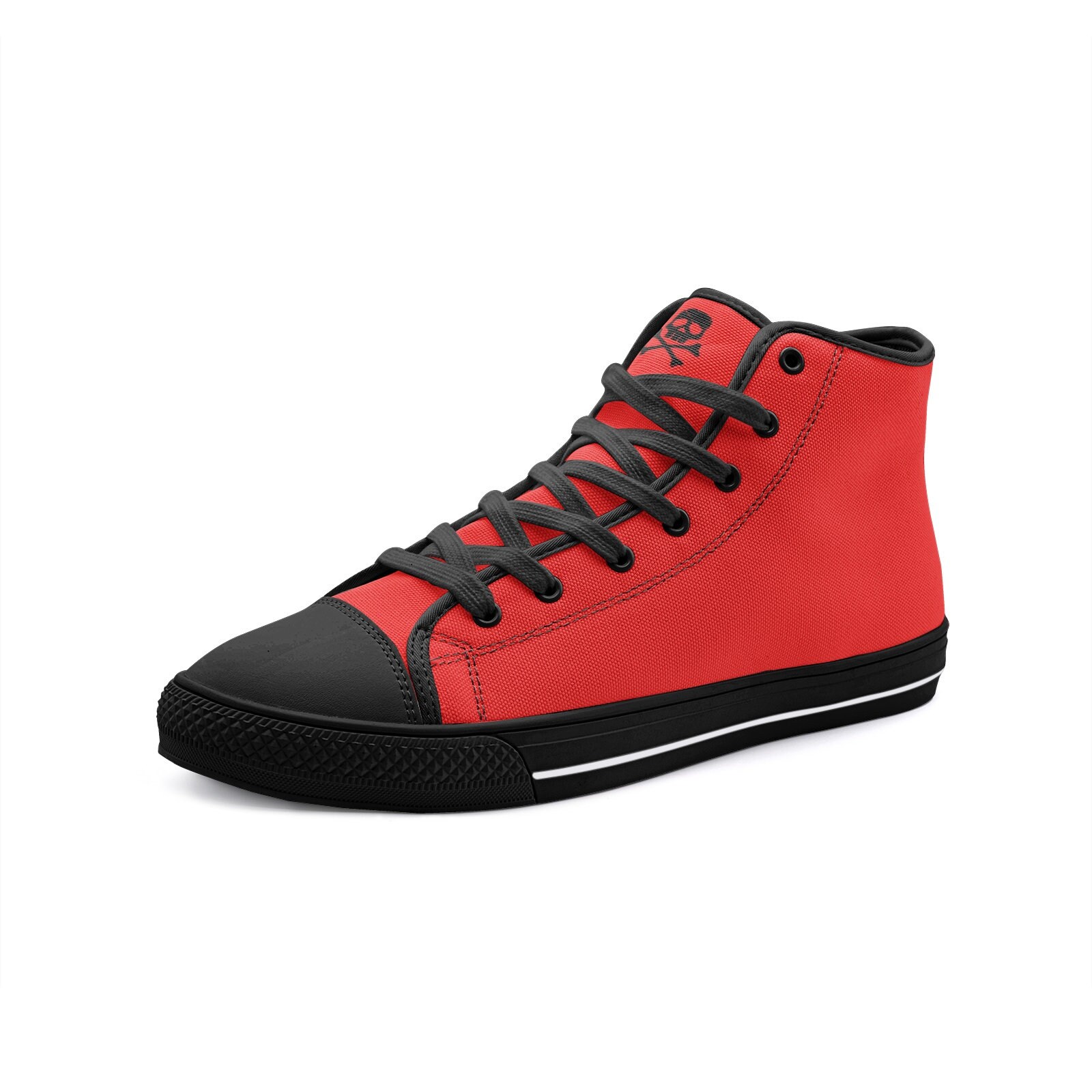 Red / Unisex High Top Canvas Shoes, Goth, Emo, Goblincore, Woodland ...