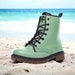 Classic Green / Gothic, Punk, Combat Boots in Unisex Casual Lightweight ...