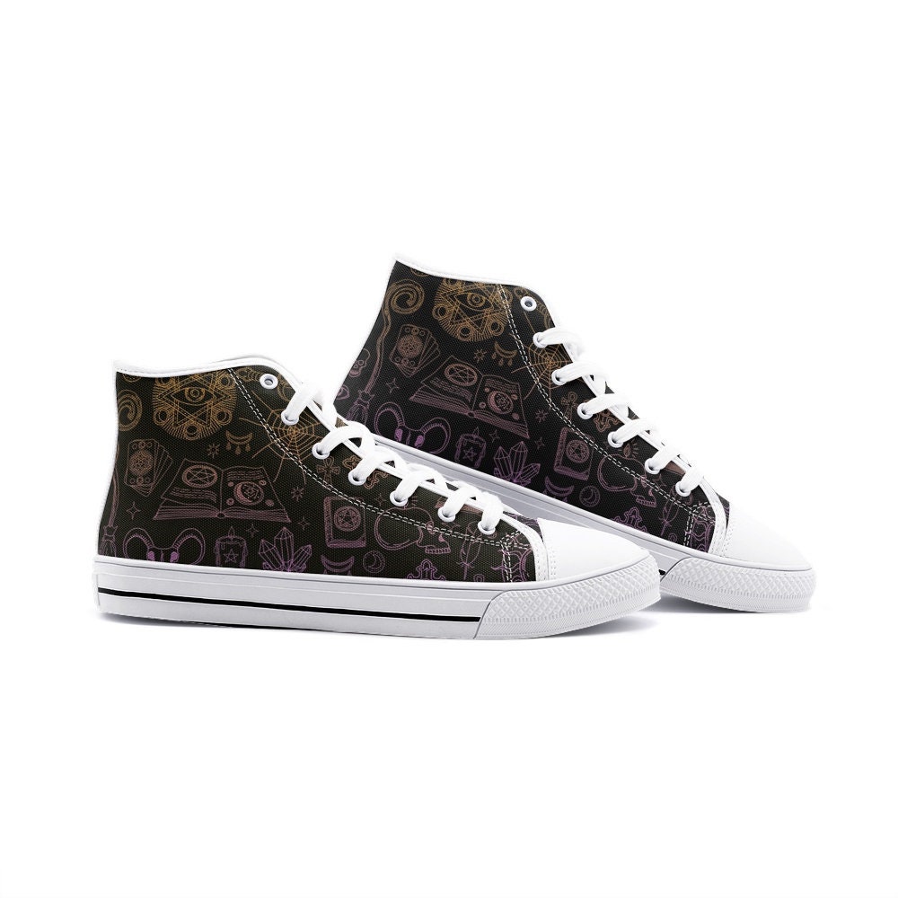 Witchcraft Alchemy Magic / Unisex High Top Canvas Shoes, Goth, Emo ...