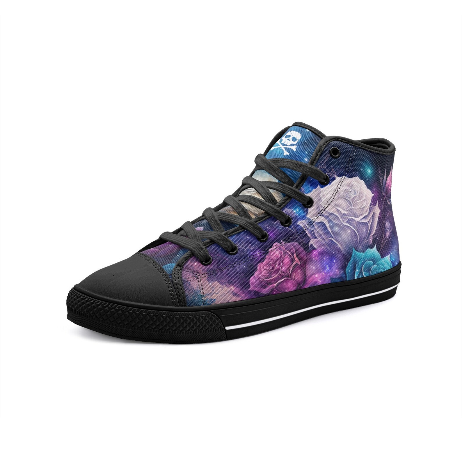 Rose Galaxy / Unisex High Top Canvas Shoes, Goth, Emo, Goblincore ...