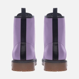 Classic Purple Pastel Punk, Combat Boots in Unisex Casual Lightweight ...