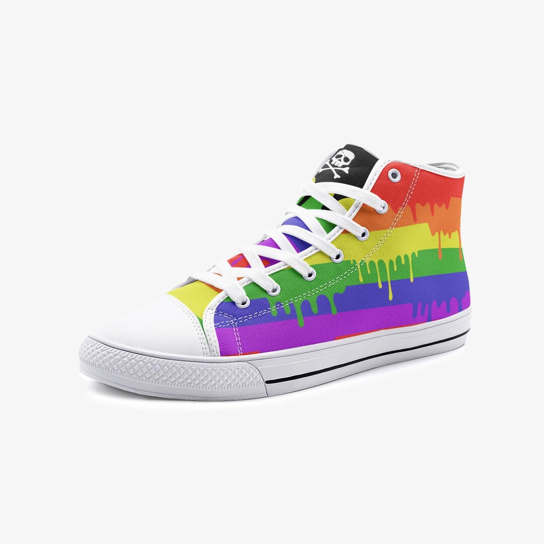 Melting Rainbow / Unisex High Top Canvas Shoes, Goth, Emo, Goblincore ...