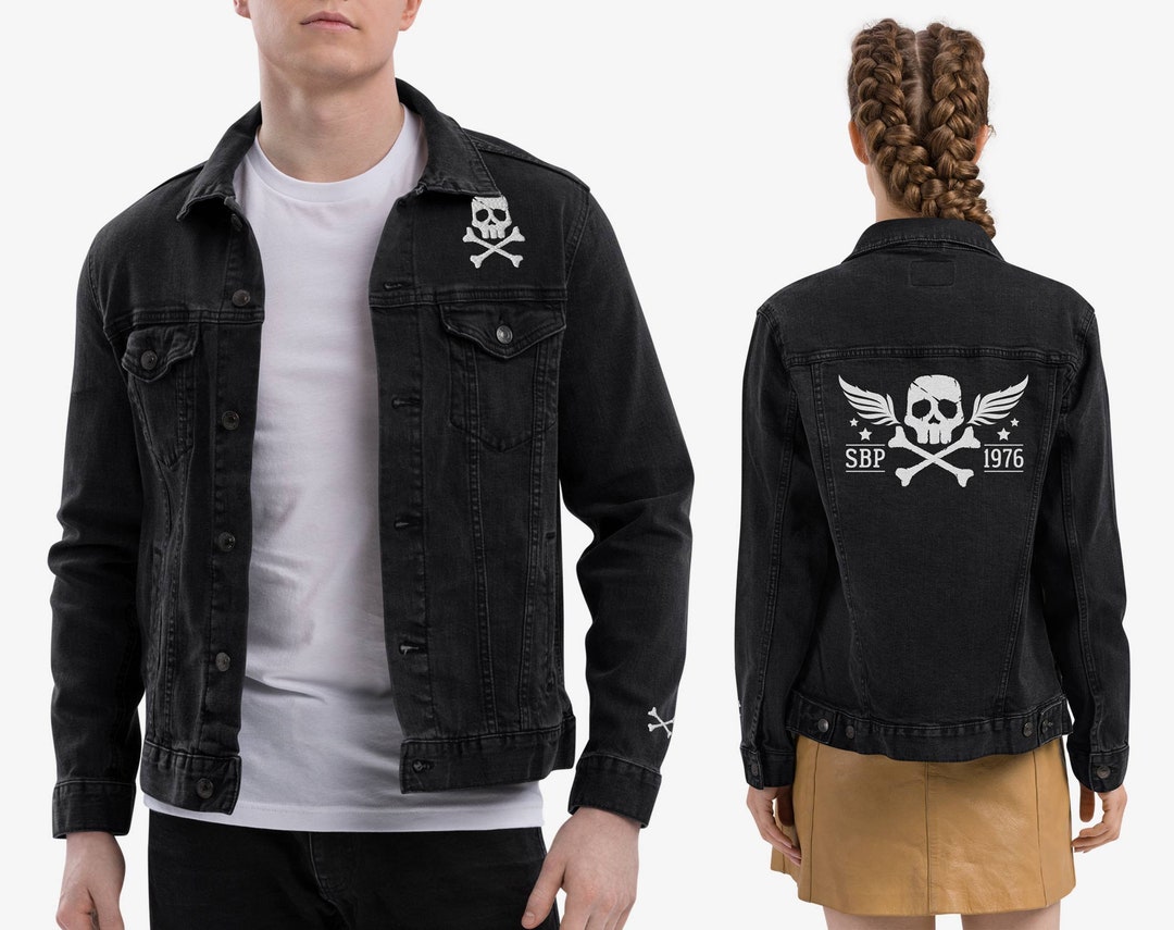 Unisex SBP Skull Denim Jacket / Fashion Gothic, Punk, Outwear - Etsy