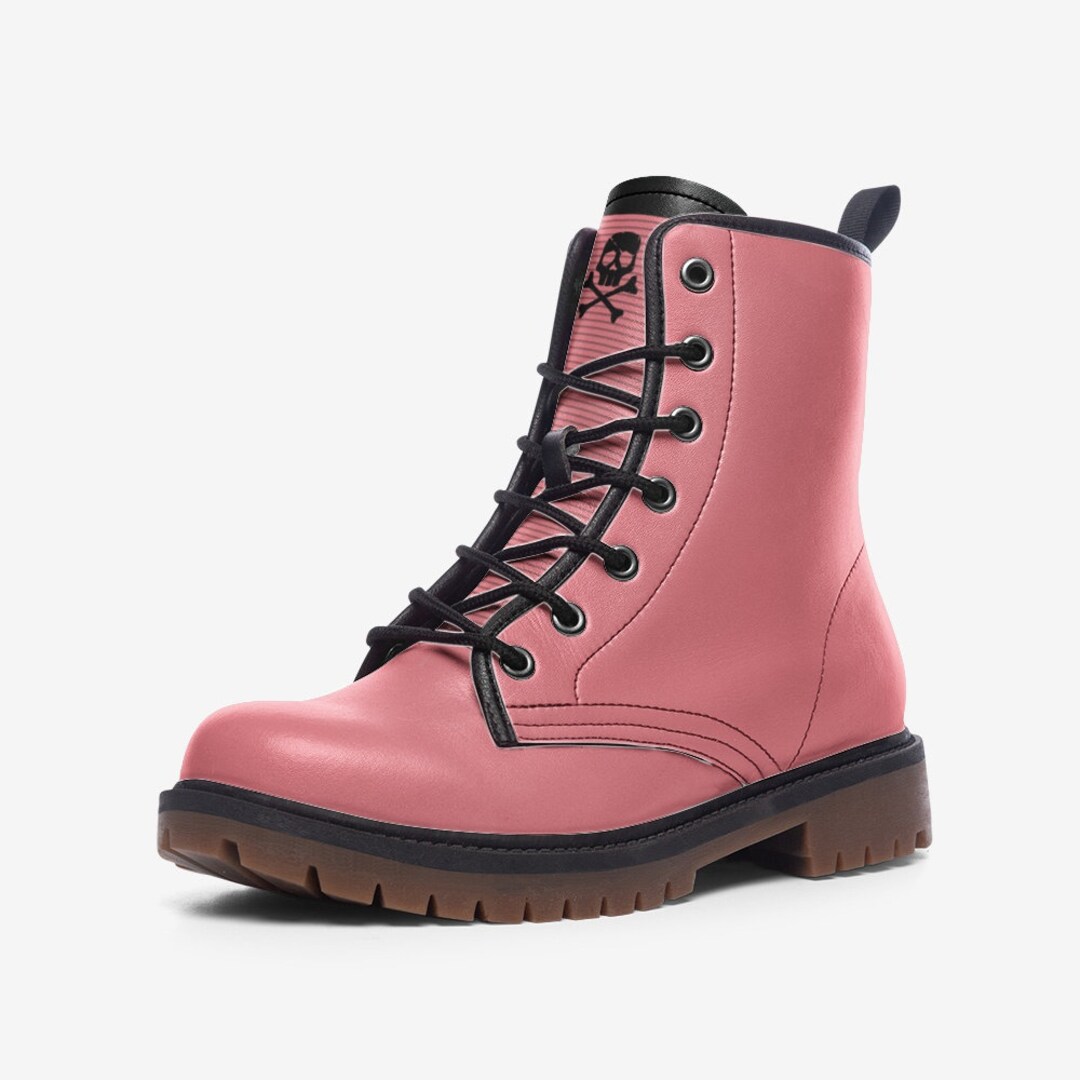 Classic Pink / Gothic Punk Combat Boots in Unisex Casual - Etsy