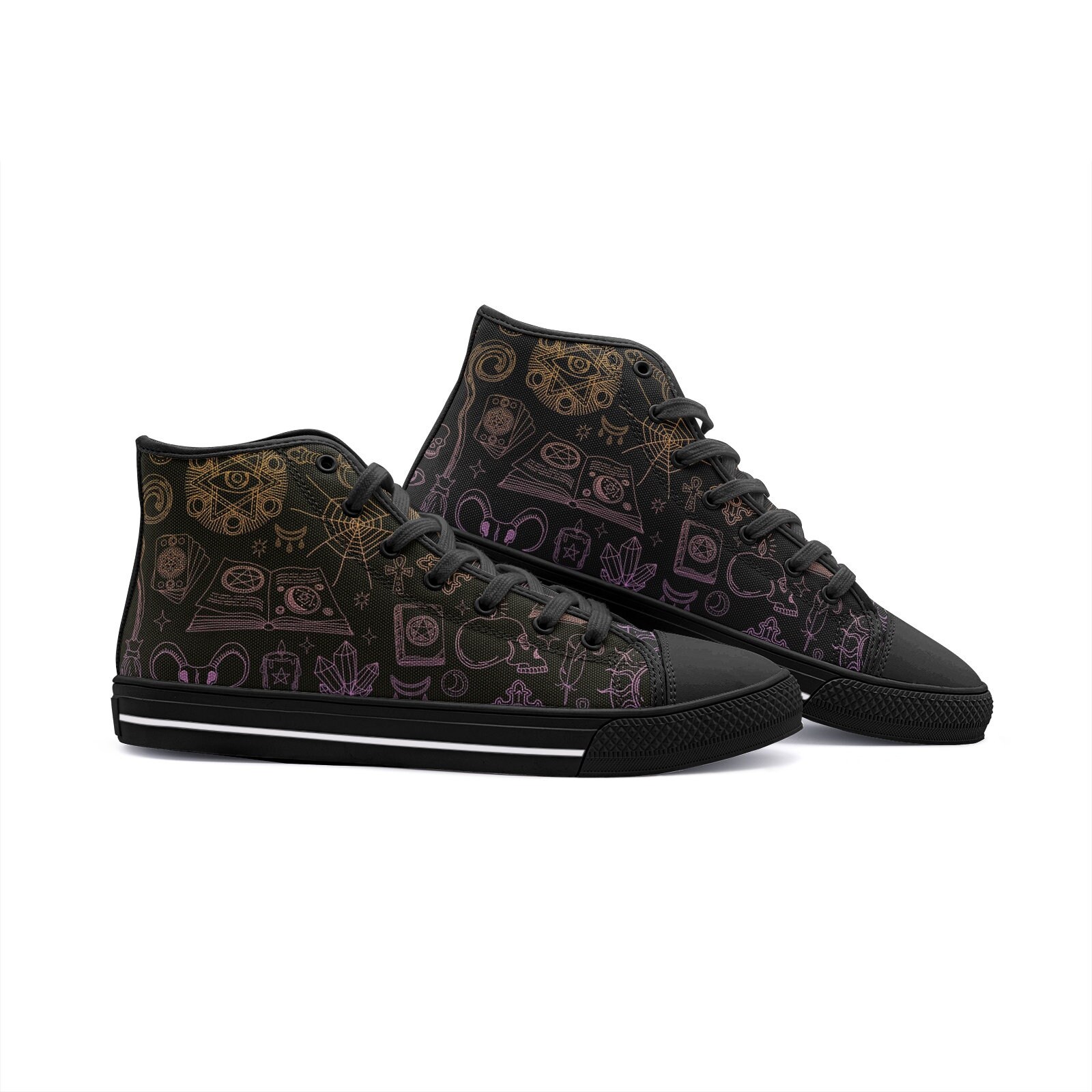 Witchcraft Alchemy Magic / Unisex High Top Canvas Shoes, Goth, Emo ...