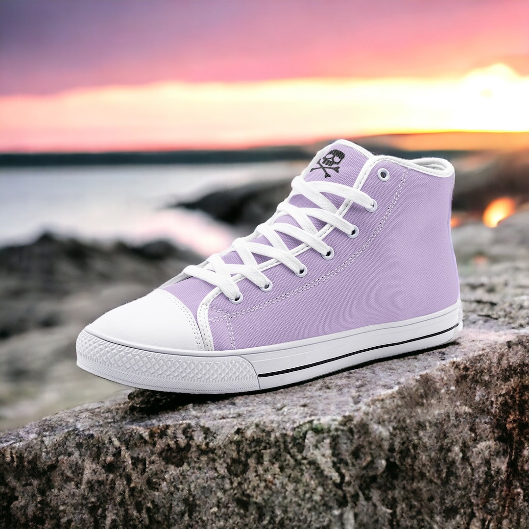 Purple Pastel / Unisex High Top Canvas Shoes, Goth, Emo, Goblincore ...