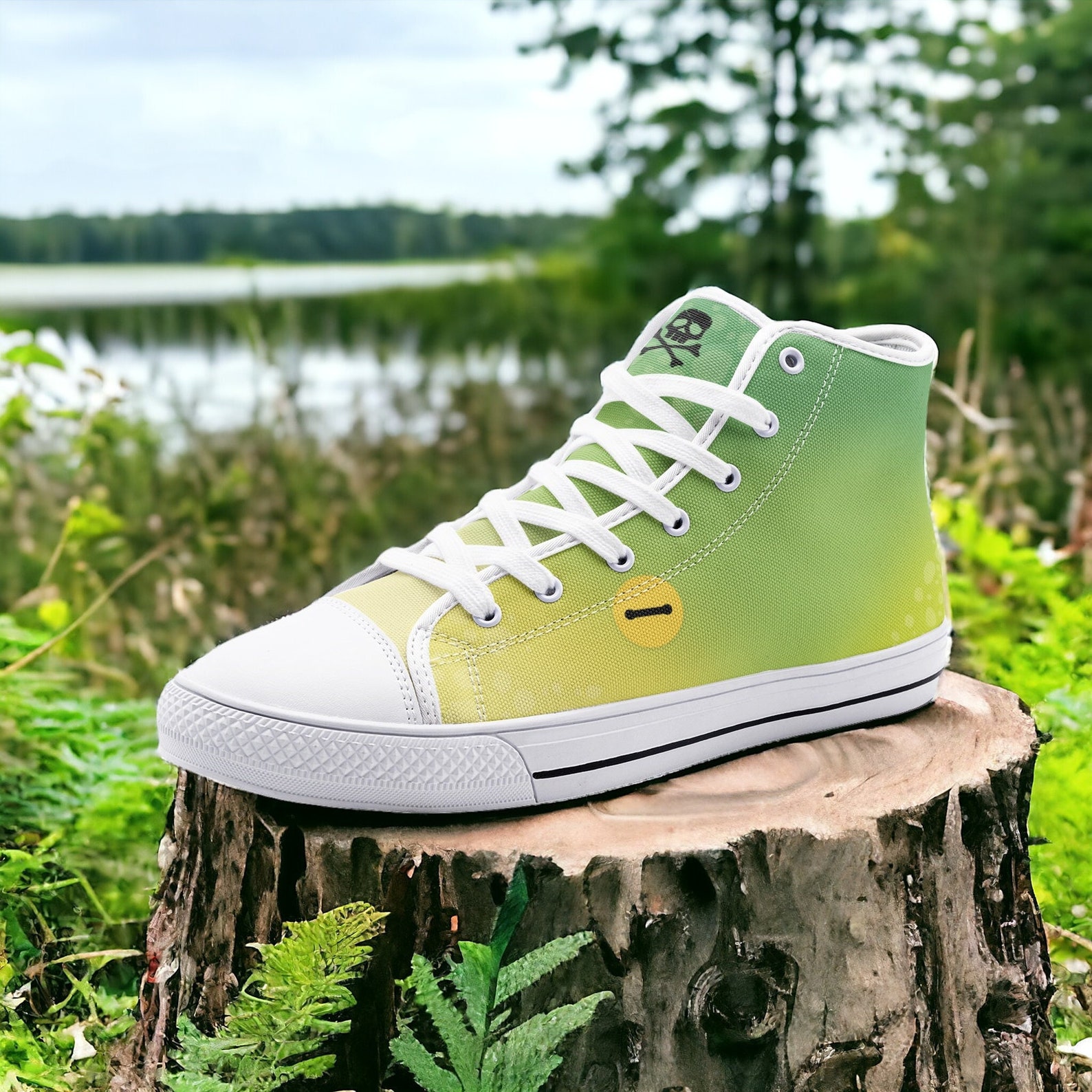 Tropical Frog / Unisex High Top Canvas Shoes, Goth, Emo, Goblincore ...