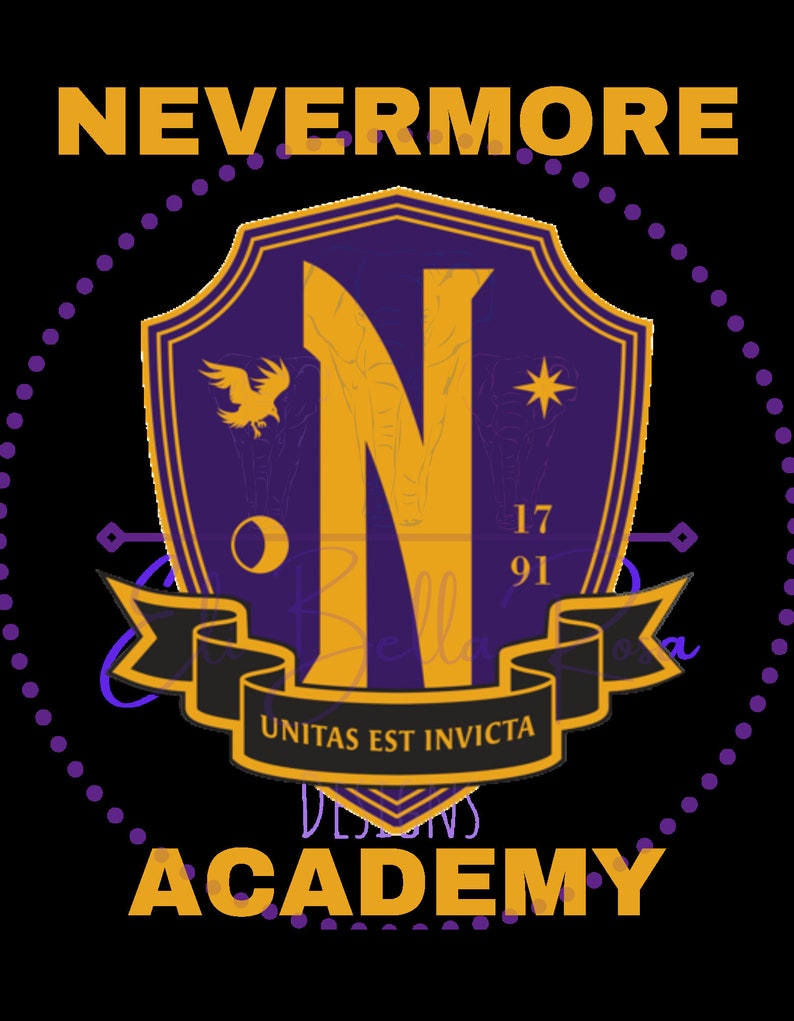 Nevermore Academy 3 Designs SVG PNG DOWNLOAD Wednesday Addams ...