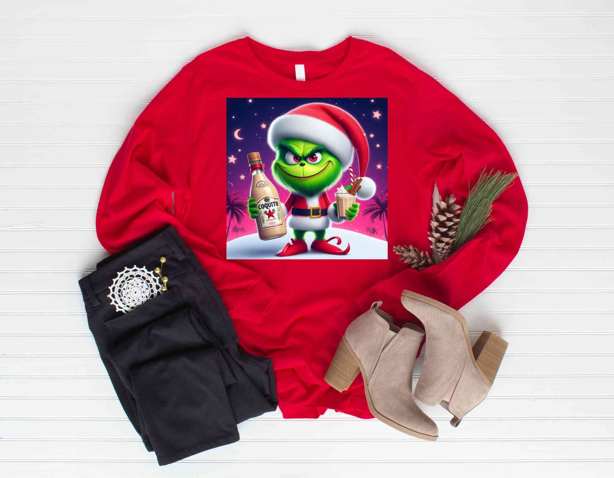 Coquito Grinch Sublimation Puerto Rican Grinch PNG - Etsy