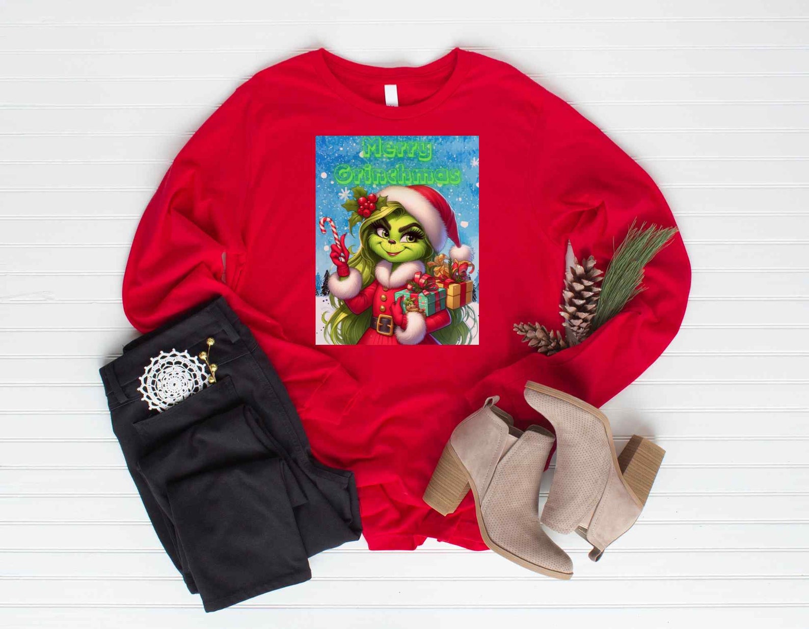 Merry Grinch SVG PNG Woman Female Grinch Bougie - Etsy