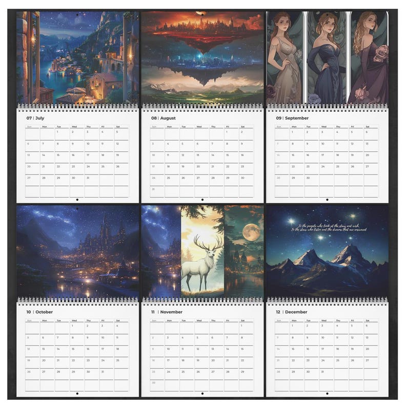 Velaris Night Court 2025 Calendar: ACOTAR AI Art - Etsy