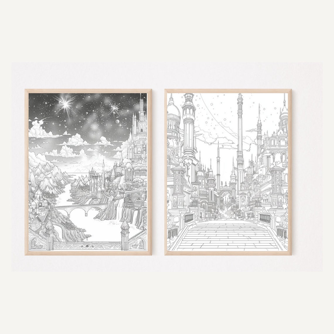 14 Page Velaris Cityscape Coloring Pages Velaris Coloring Pages Window ...