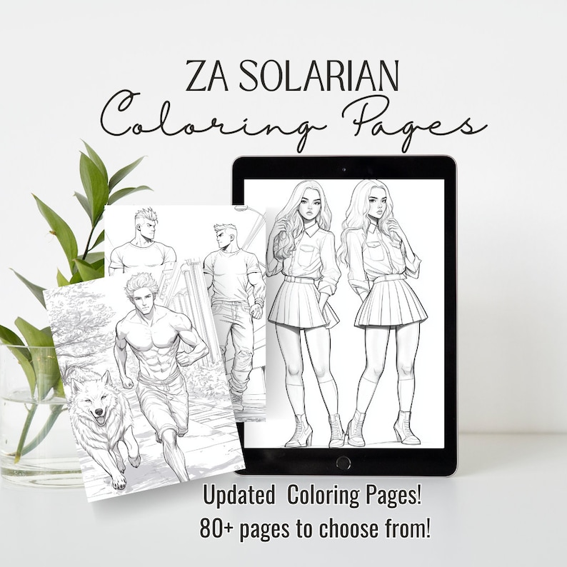 Zodiac Academy Coloring Pages: Solarian Fantasy Art (printable) - Etsy