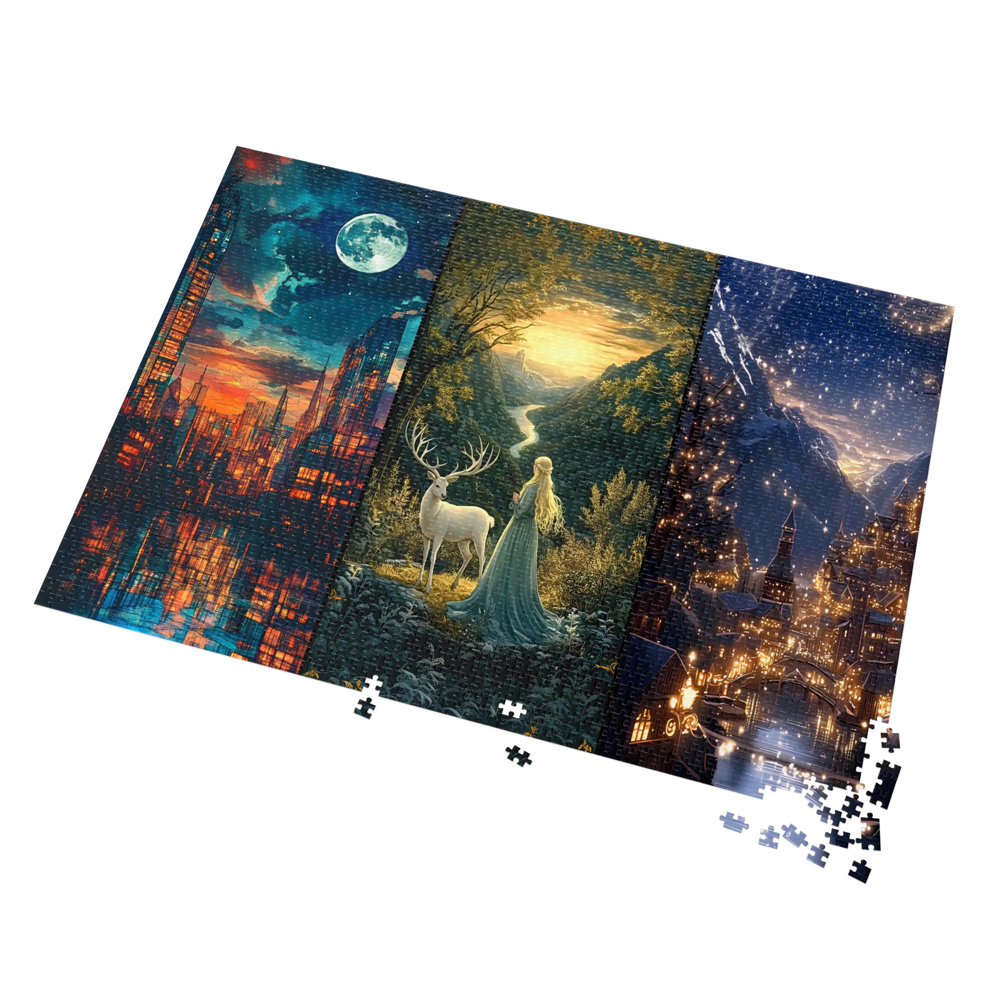 Acotar Maasverse Puzzle of Velaris, Terrasen, and Lunathion, Throne of ...
