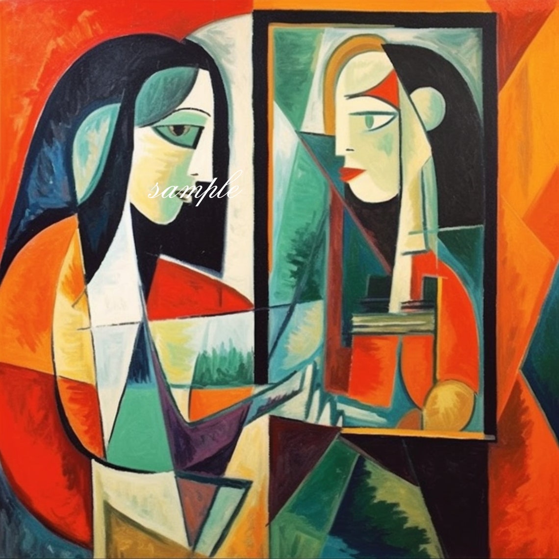 Picasso Girl Before a Mirror Art Print Pablo Picasso - Etsy