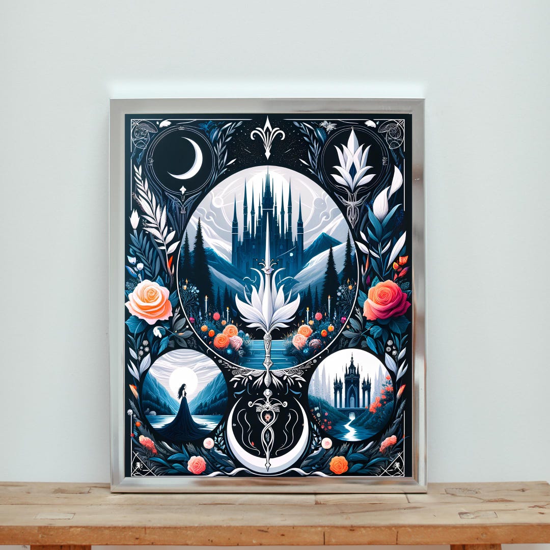 ACOTAR Prythian Art Print: Nightcourt, Velaris, Spring Court (digital ...