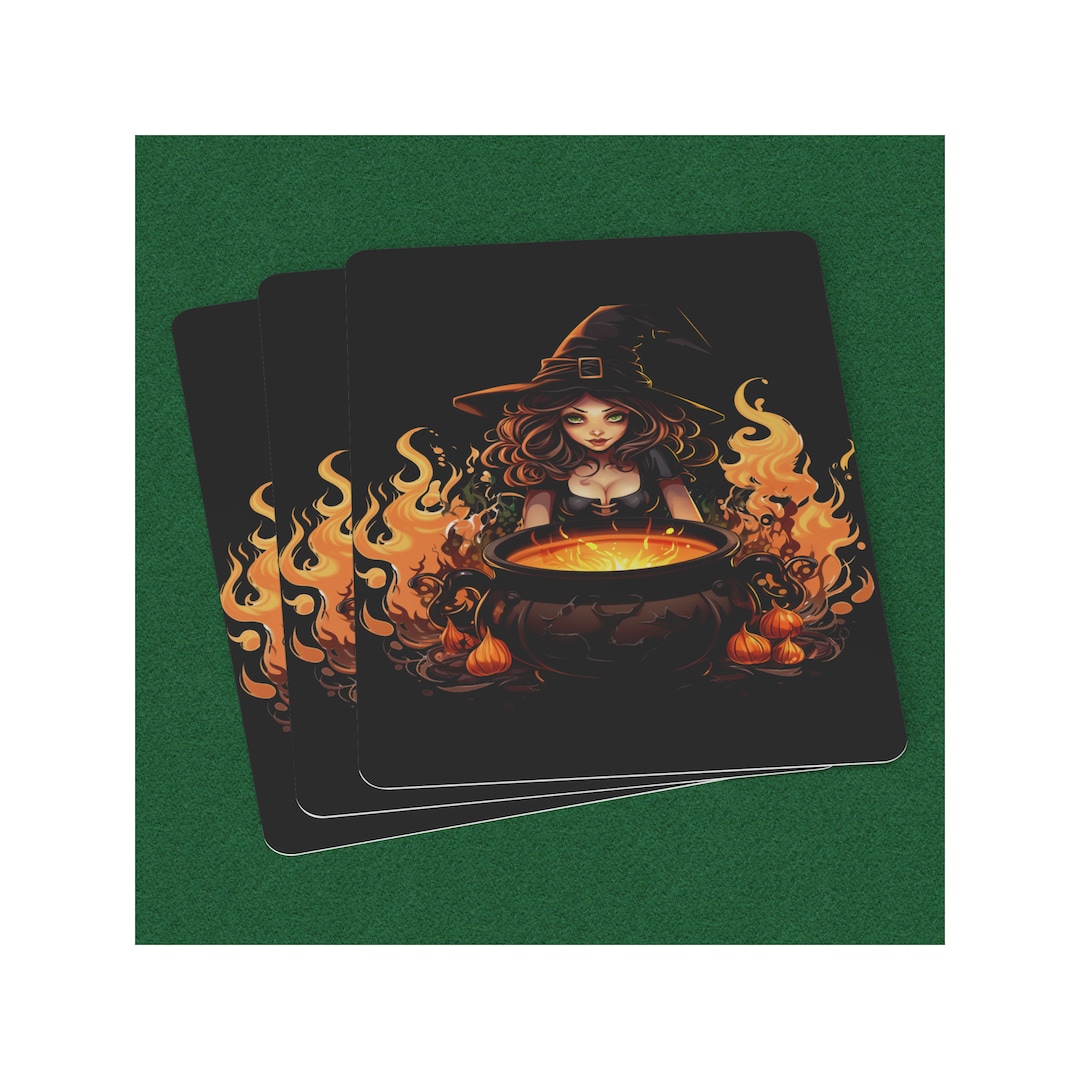 Halloween Witch Gift Playing Cards Deck, Poker Cards, Playing Deck of ...
