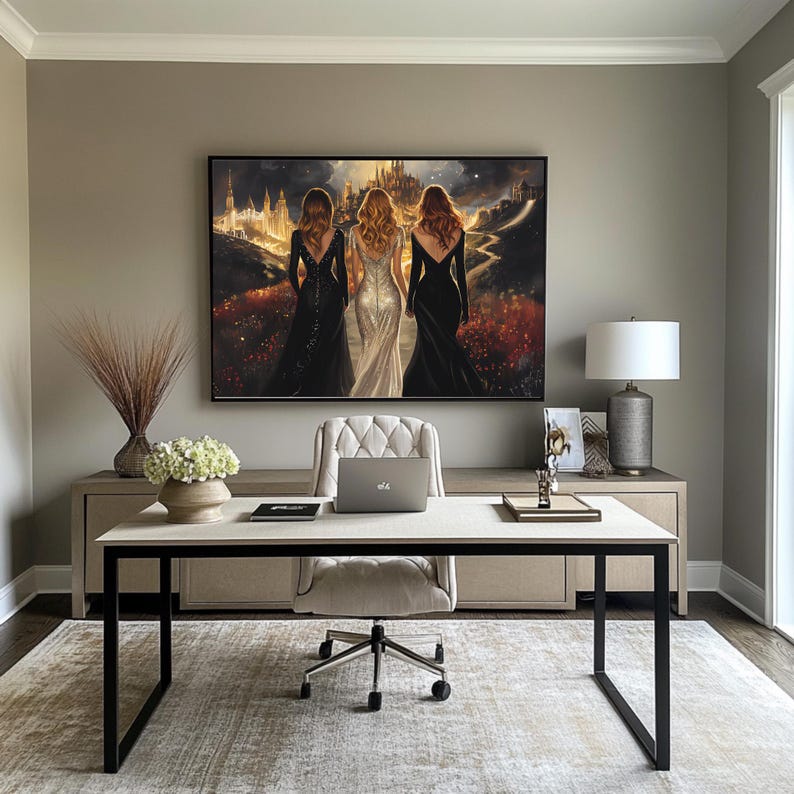 Maasverse FMC Aelin Feyre Bryce ACOTAR Crescent City of Starlight Throne of Glass Velaris Wall ...