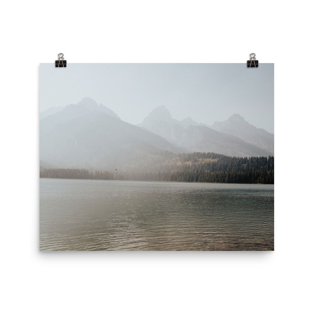 Mountain Lake Poster | Nature Inspired Wall Art Print for Home Decor ...