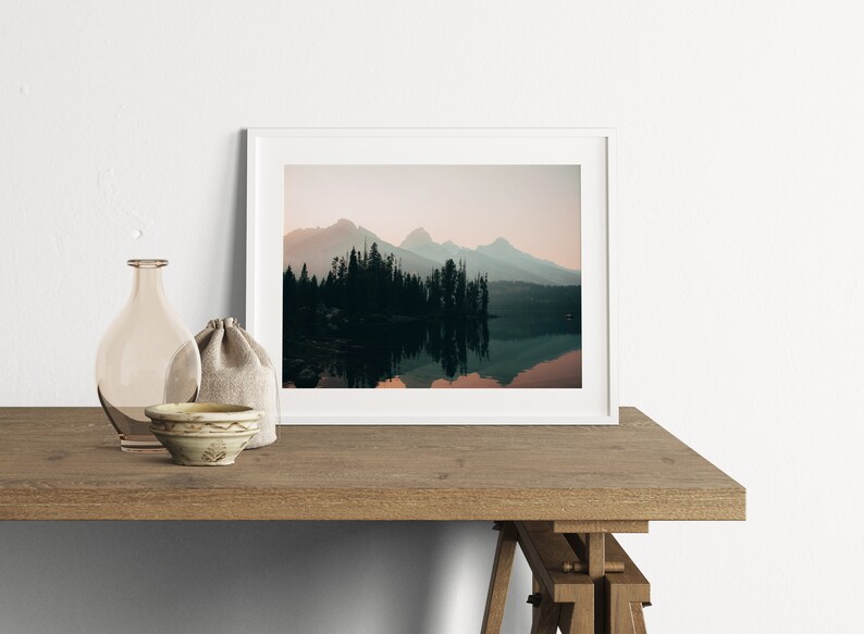 Mountain Lake Poster | Nature Inspired Wall Art Print for Home Decor ...