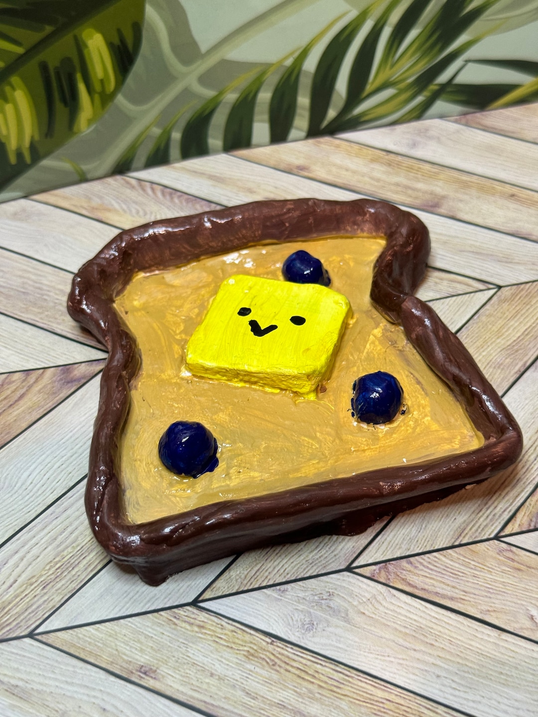 Blueberry Toast Clay Trinket Dish/ Ash Tray - Etsy