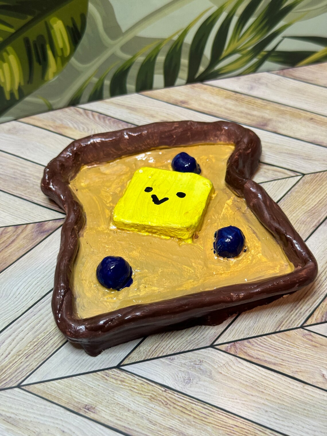 Blueberry Toast Clay Trinket Dish/ Ash Tray - Etsy