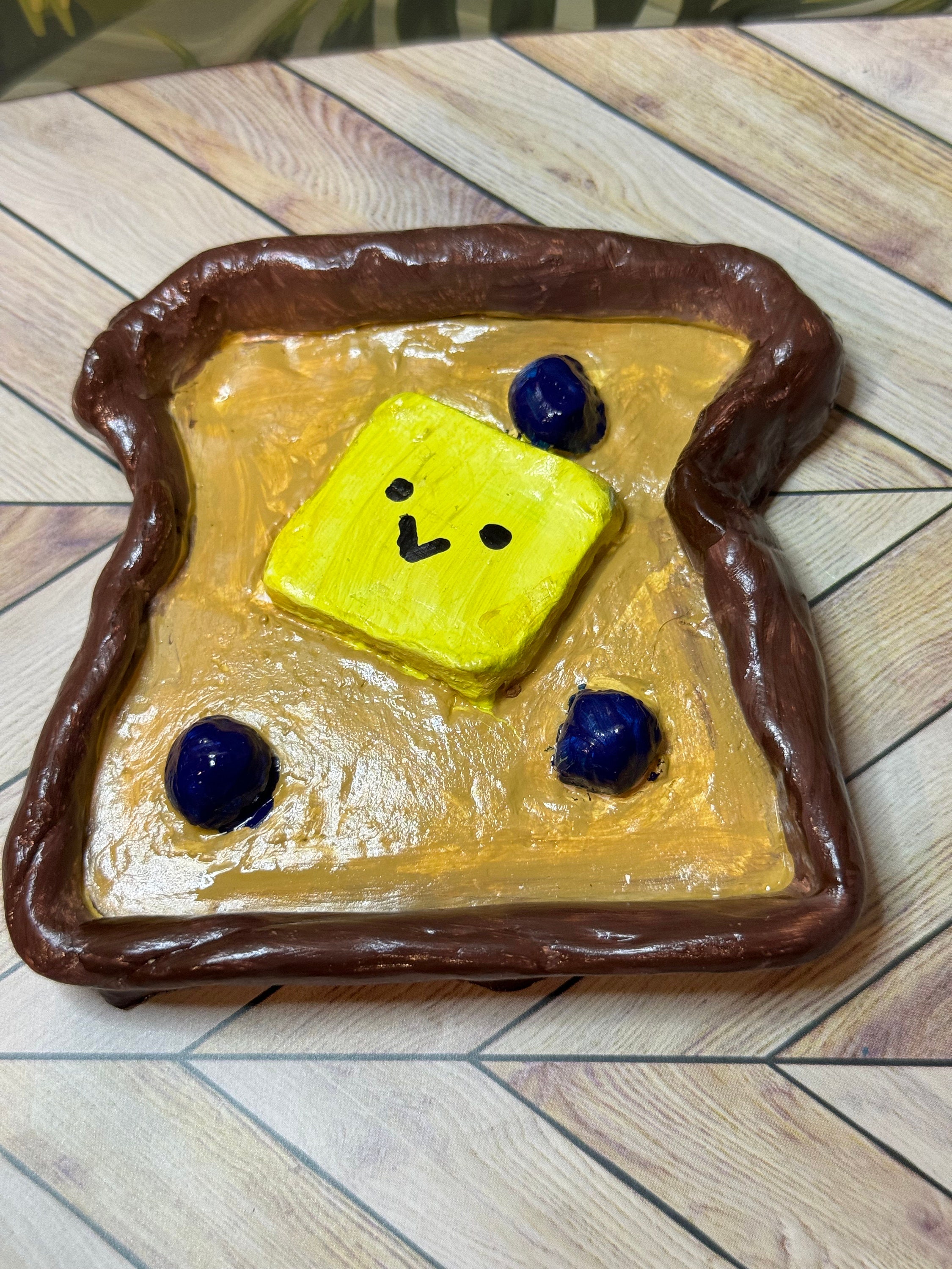 Blueberry Toast Clay Trinket Dish/ Ash Tray - Etsy