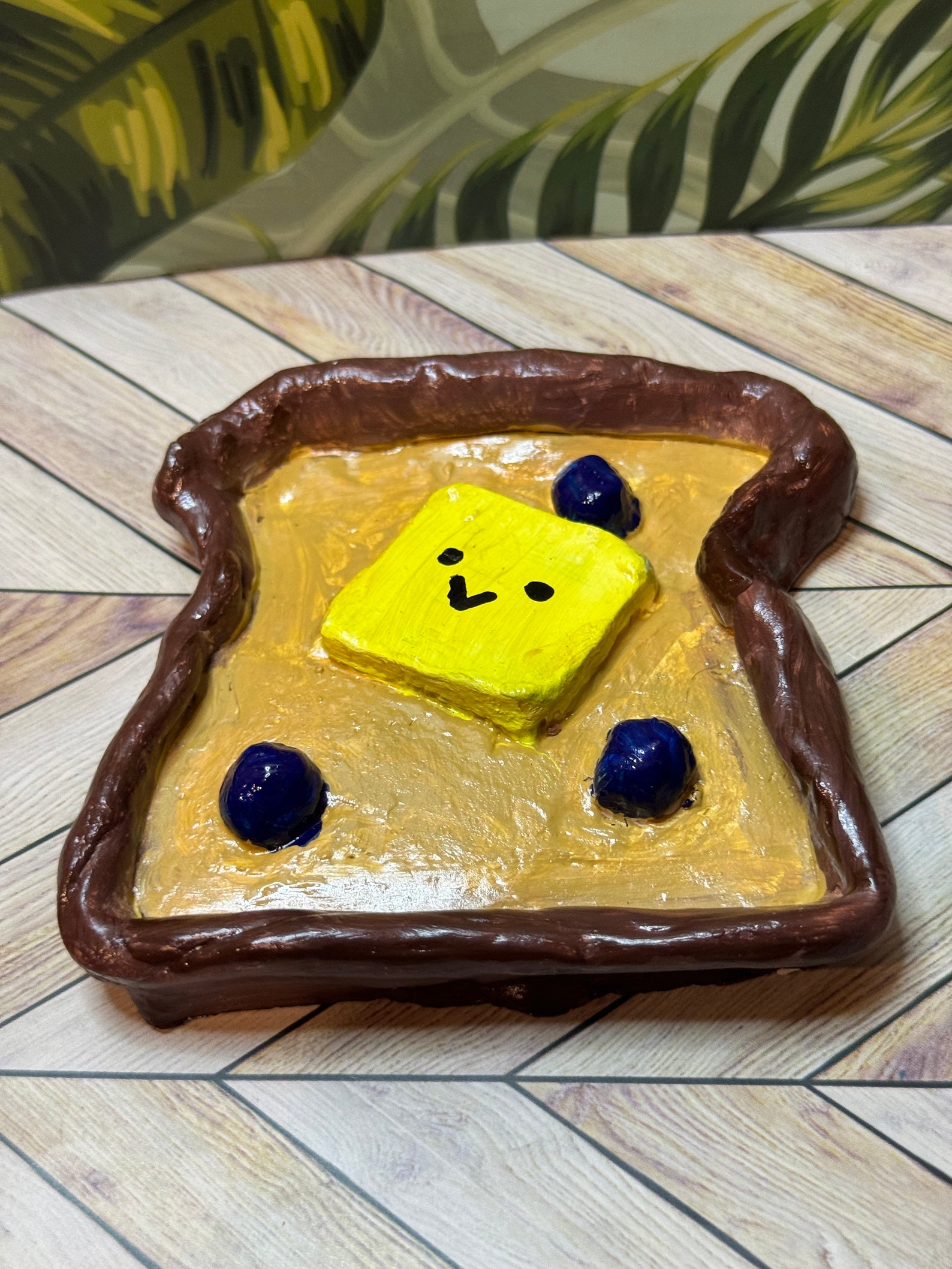 Blueberry Toast Clay Trinket Dish/ Ash Tray - Etsy