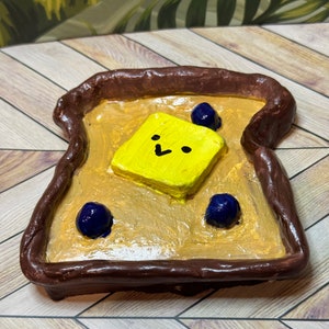 Blueberry Toast Clay Trinket Dish/ Ash Tray - Etsy