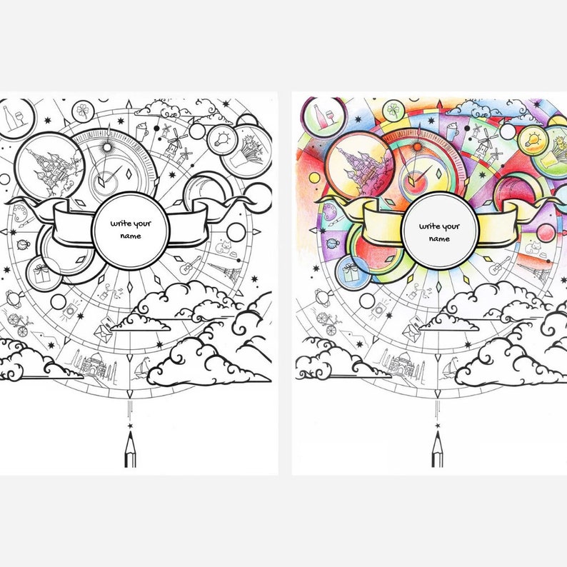 300 Pages Coloring Pages for Adults. Mixed Coloring. Coloring Book ...