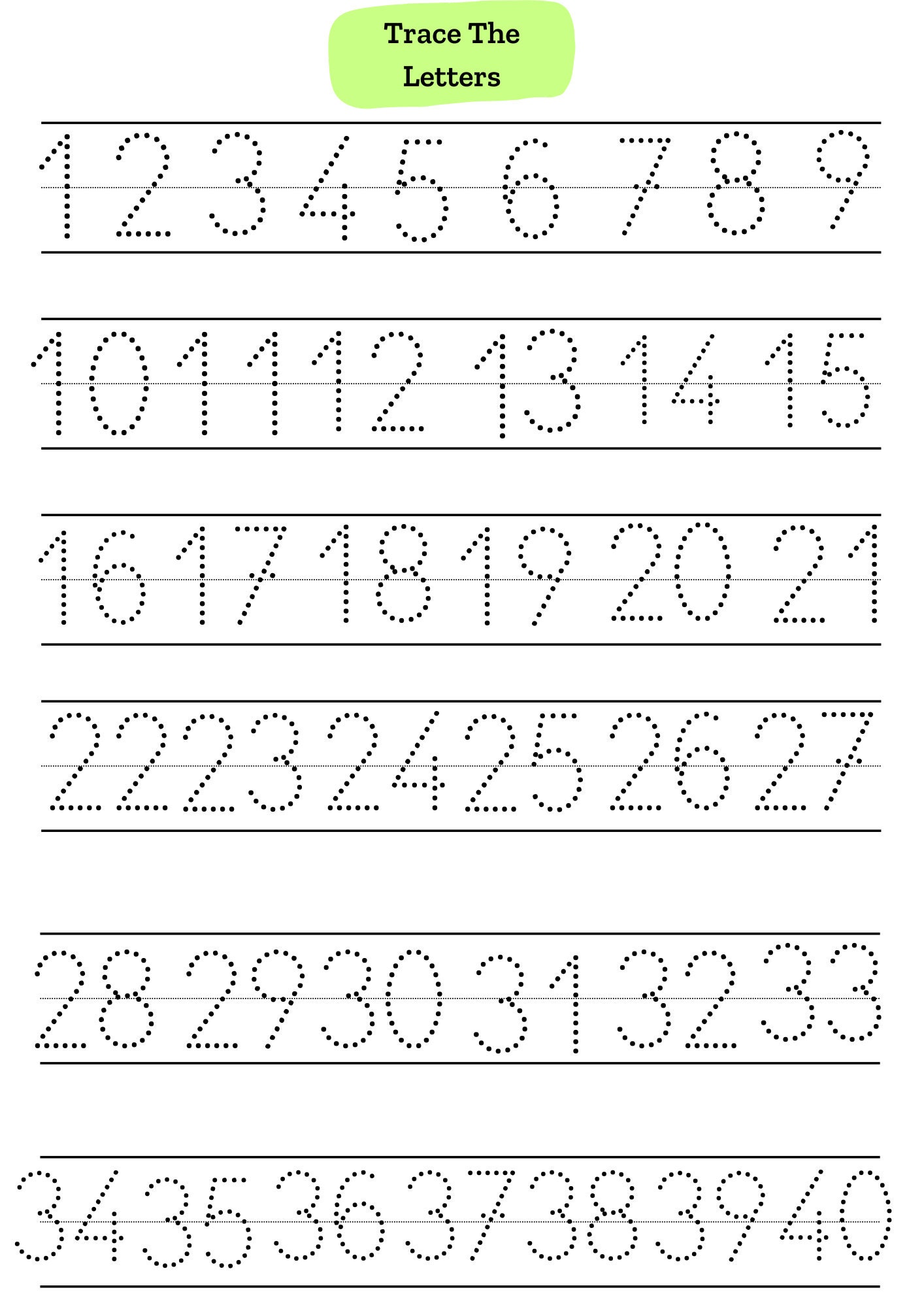 Trace the Alphabet and Numbers, Shapes Traffic Sigh Color Handwriting ...