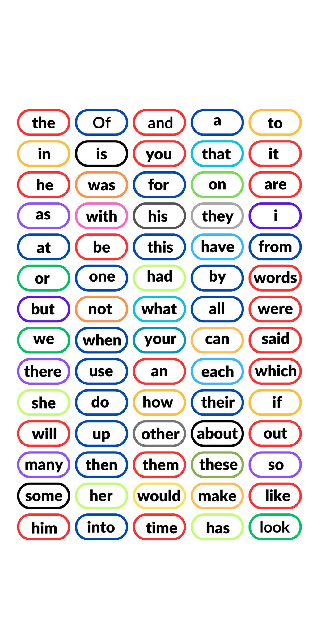 Over 100 Tricky Words |fry Words | Over 100 Fey Sight Words | Sight ...