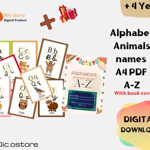Alphabet Animals Book A-Z Kindergarten Homeschool | Preschool ...