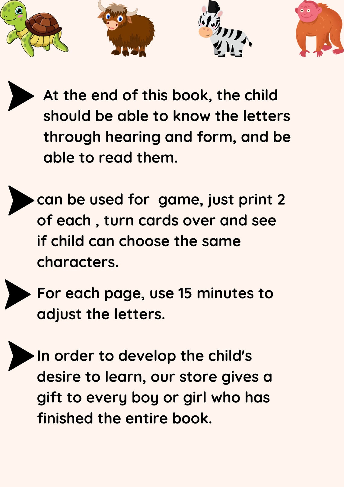 Alphabet Animals Book A-Z Kindergarten Homeschool Preschool ...