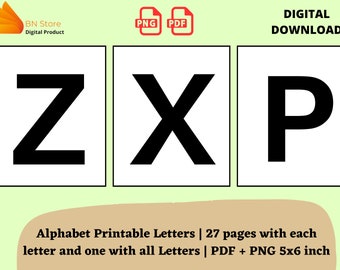 Printable Letters and Alphabet PDF 27 Pages With Each Letter and One ...