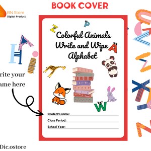 Alphabet Animals Book A-Z Kindergarten Homeschoo | Colorful Animals ...