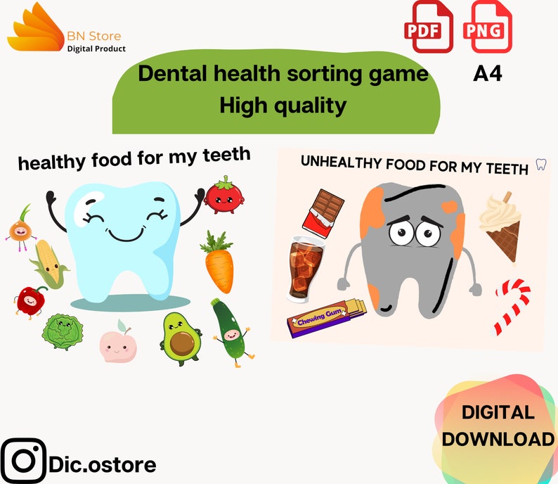 Dental Health Sorting Game | Dental Hygiene Tooth Care | Kindergarten ...