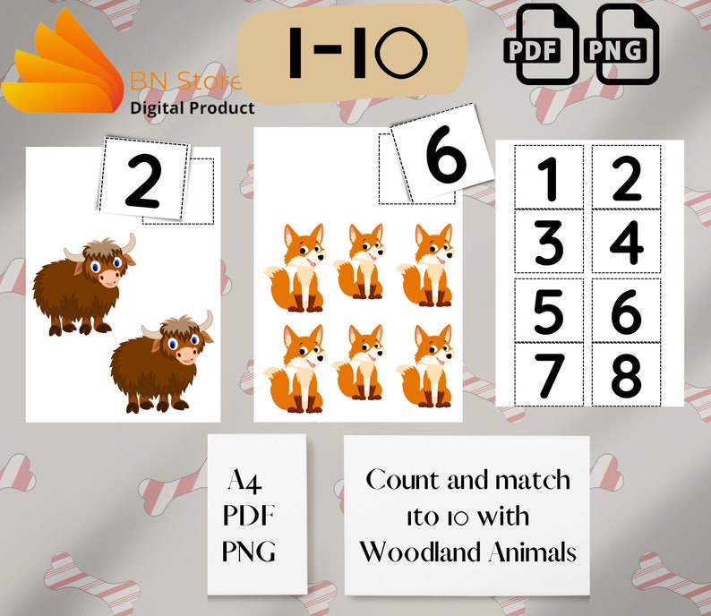Practice Counting 1-10|counting to 1-10 With Woodland Animals |count ...