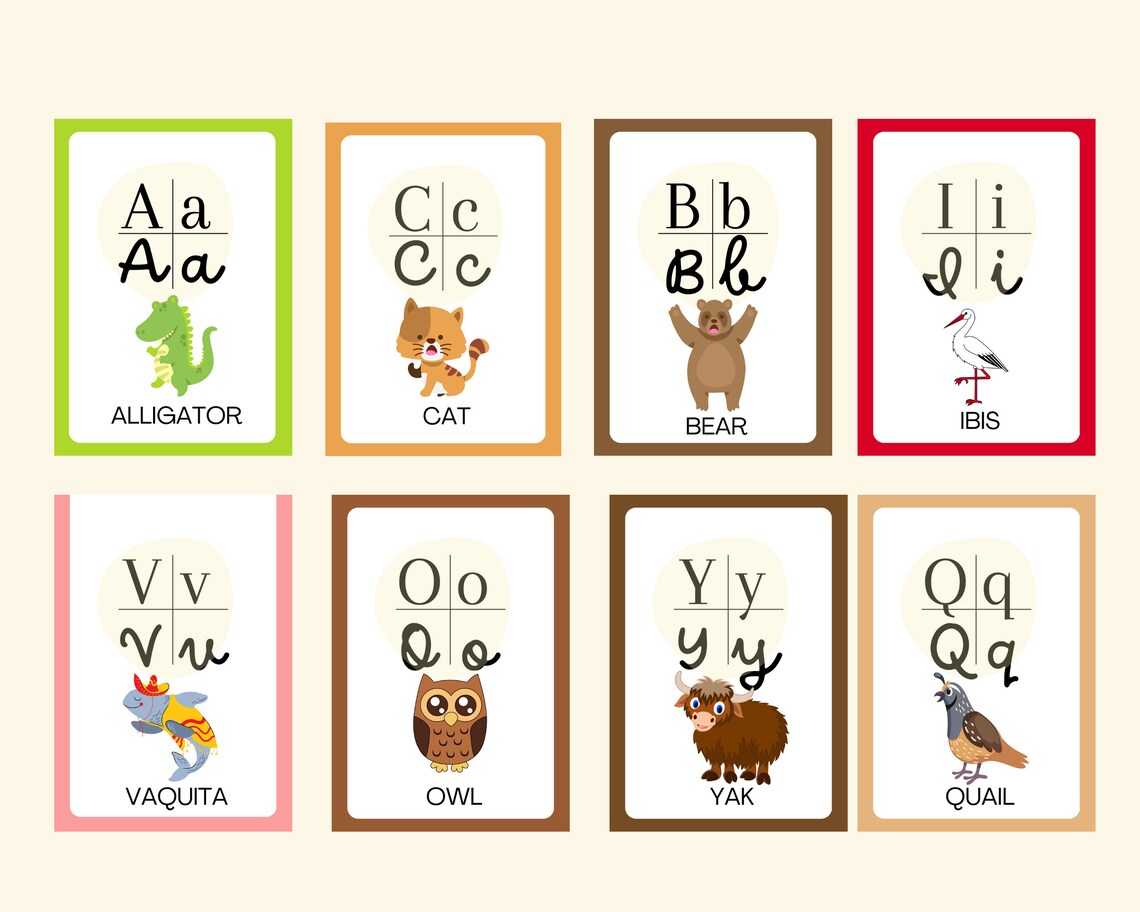 Alphabet Animals Book A-Z Kindergarten Homeschool | Preschool ...