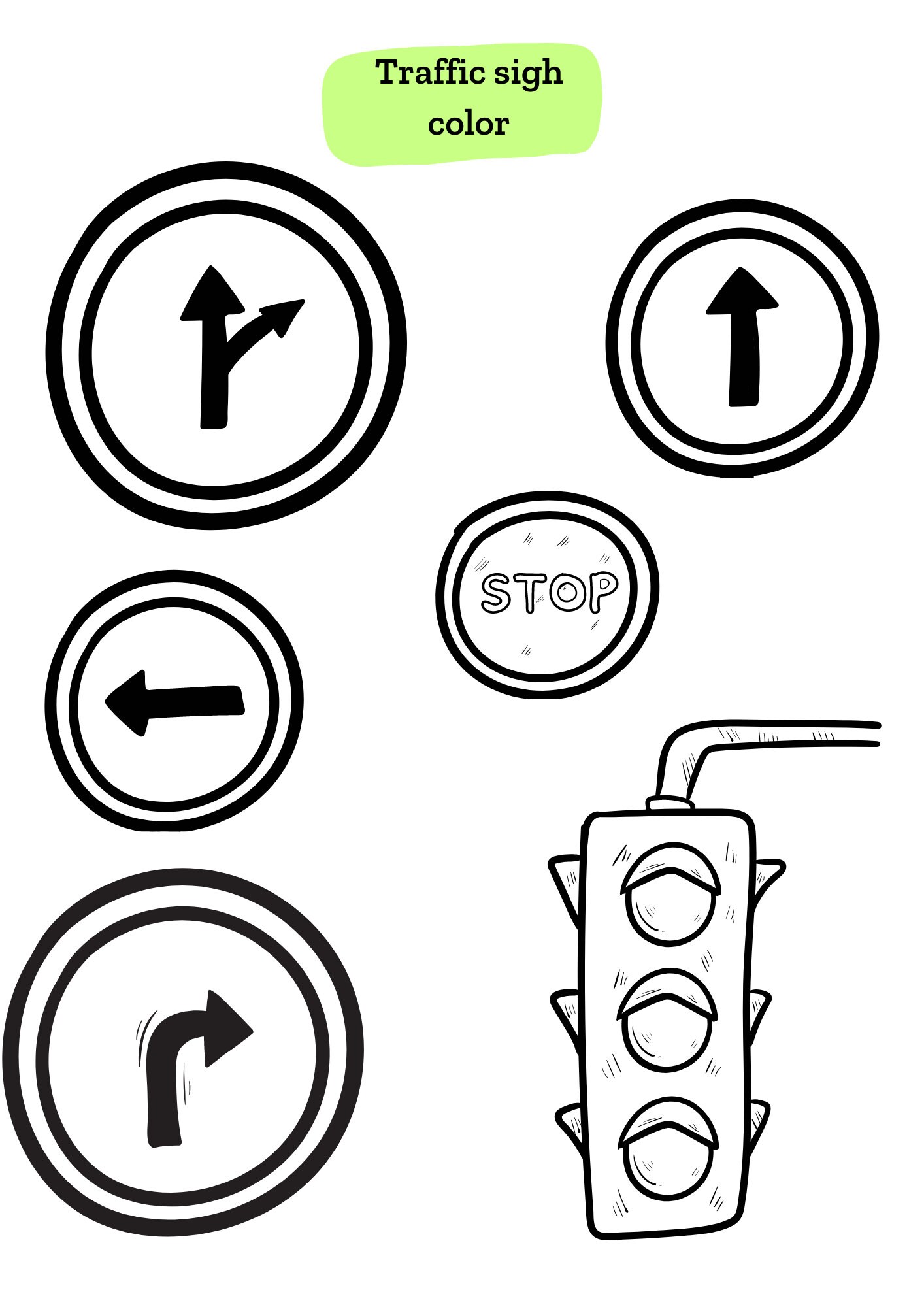 Trace the Alphabet and Numbers, Shapes Traffic Sigh Color Handwriting ...