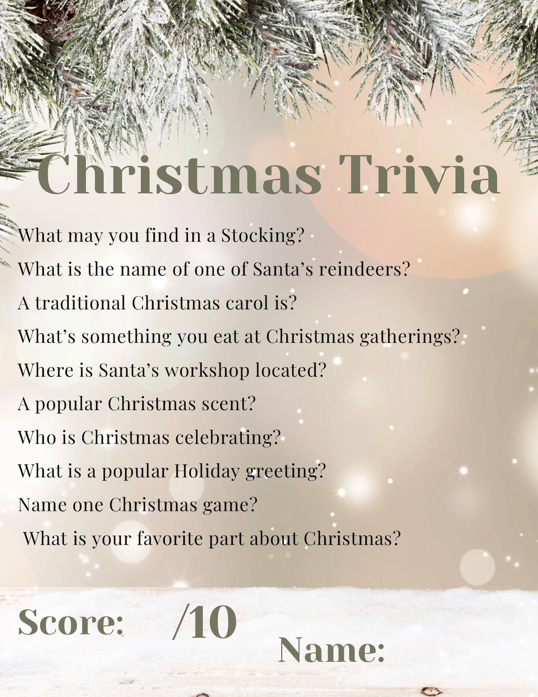 Christmas Trivia, Christmas Game, Christmas Questions, Questions Game ...