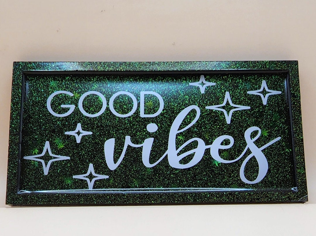 Good Vibes Resin Rolling Tray - Etsy