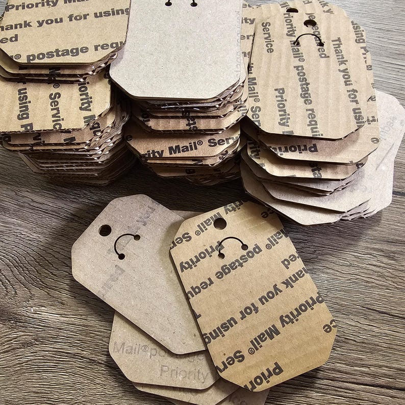 Repurposed Cardboard Keychain Cards Pack of 25 - Etsy