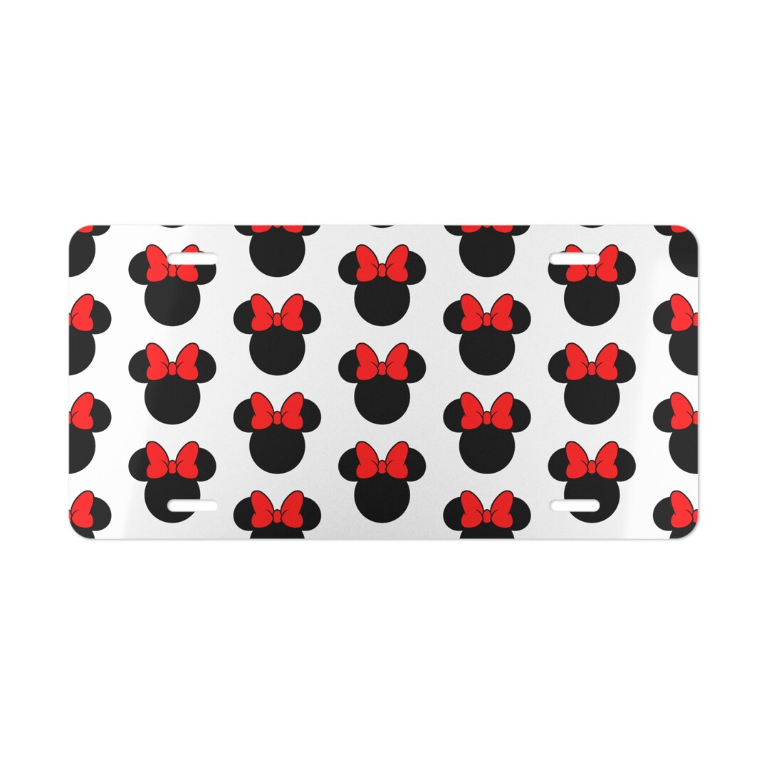 Vanity Plate Minnie Inspired License Plate Monogrammed Vanity Plate - Etsy