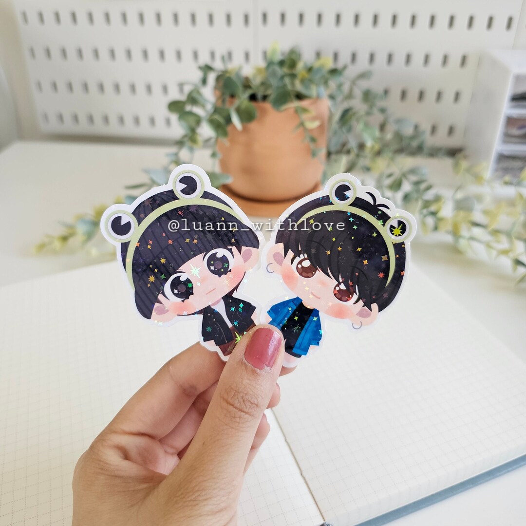 BTS Taekook, Jungkook, Taehyung, V, Jk Vinyl Hologram Stickers - Etsy