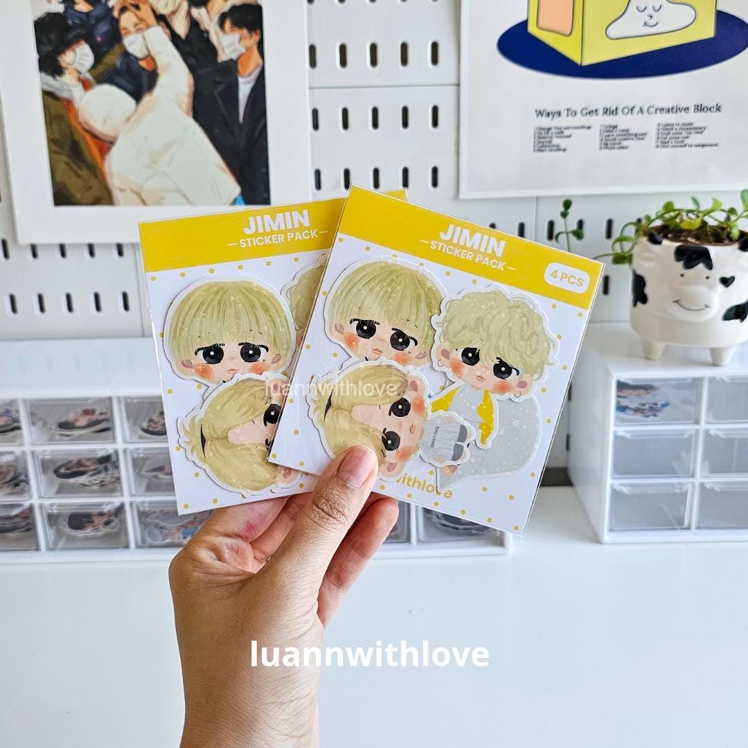 Jimin Sticker Pack | Mochi, Jiminie, Park Jimin | Vinyl Hologram ...