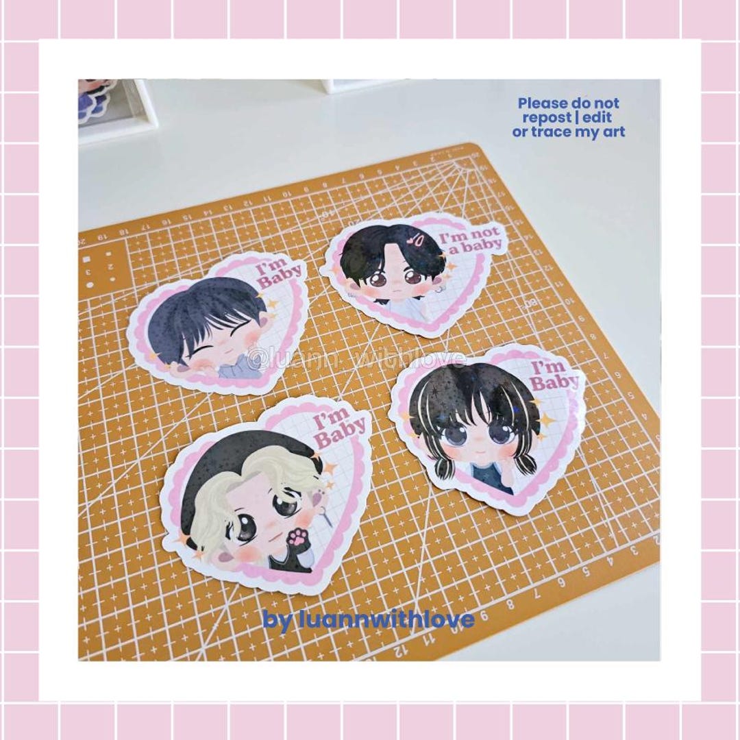 BTS, Stray Kids, TXT, Enhypen Stickers & Fridge Magnets Jungkook ...
