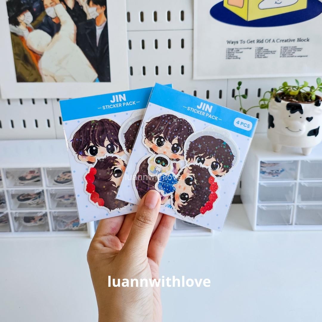 Jin Sticker Pack | Seokjin, Worldwide Handsome, Kim Seokjin | Vinyl ...