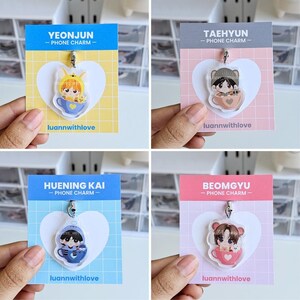 TXT Phone Charms | Yeonjun, Soobin, Beomgyu, Taehyun, Huening Kai - Etsy