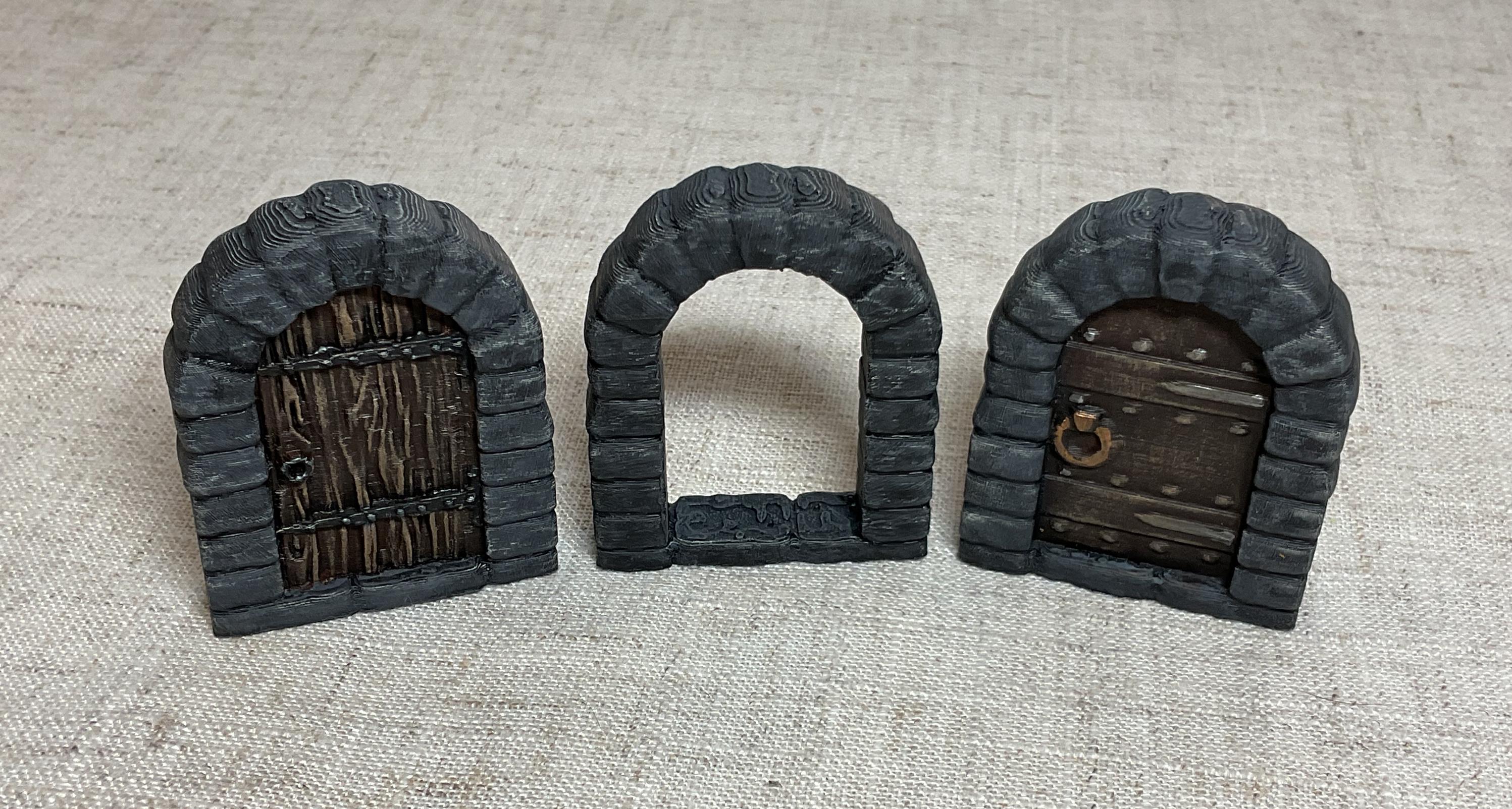 3D Printed Dungeon Doors & Archways: RPG Scenery, 28mm Scale - Etsy UK
